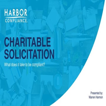 Charitable Solicitation: What Does it Take to be Compliant? | PDF