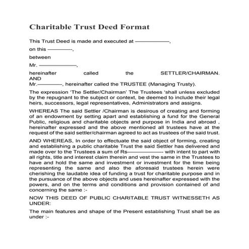 Indian Charitable Trust Deed Format.docx