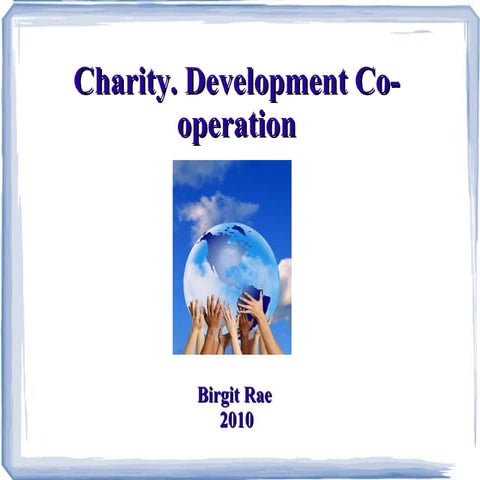 Charity. Development co-operation | ODP