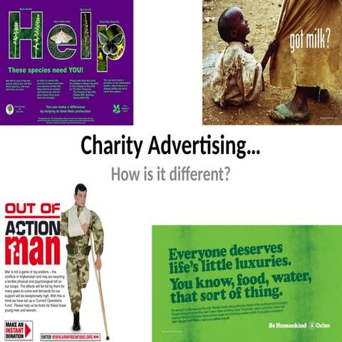 Charity advertising presentation - how is it different? | PPTX