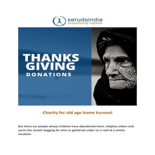 Charity for old age home kurnool | DOCX
