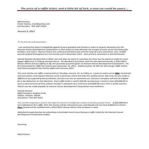 Charity Letter | DOCX