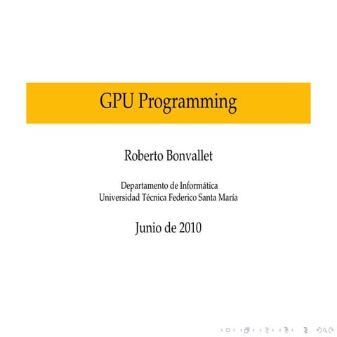 Gpu Programming Ppt Free Download
