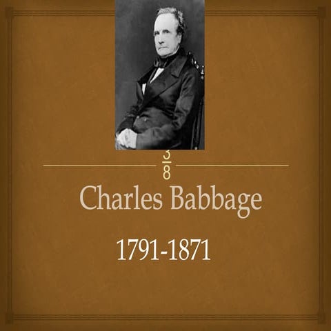 charles-babbage biography ppt in english | PPTX