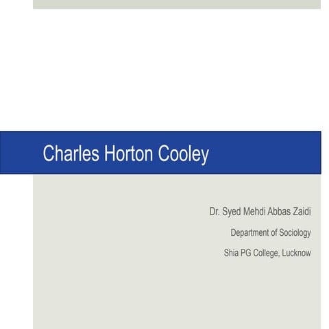 Charles Horton Cooley | PPTX