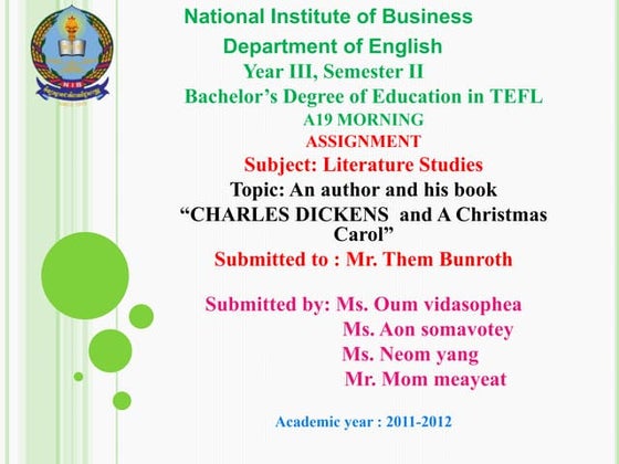 Charles Dickens Presentation | PPSX | Books and Literature