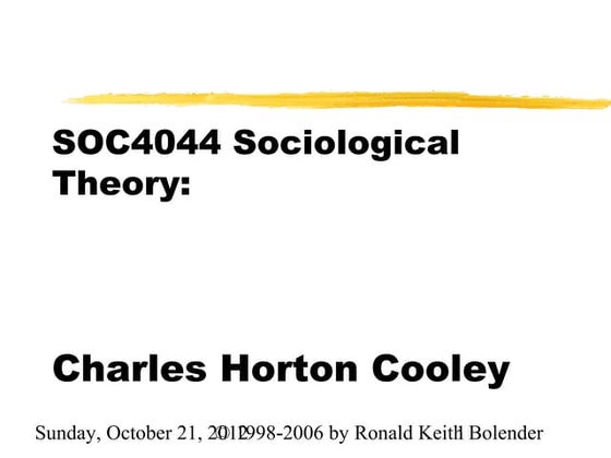 Charles Horton Cooley | PPT