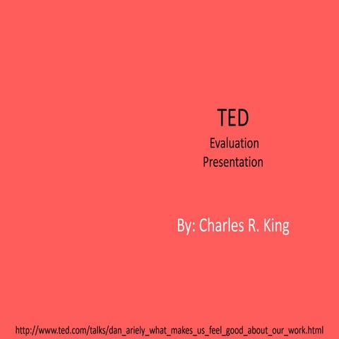 Public Speaking TED Evaluation | PPTX