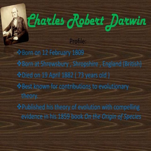 Charles robert darwin | PPT