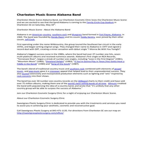 Charleston music scene alabama band | PDF