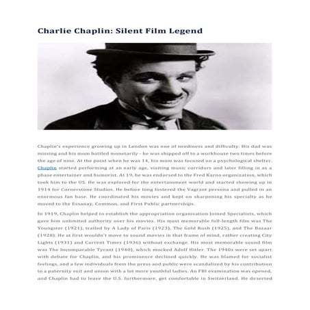 Charlie Chaplin Silent Film Legend.docx