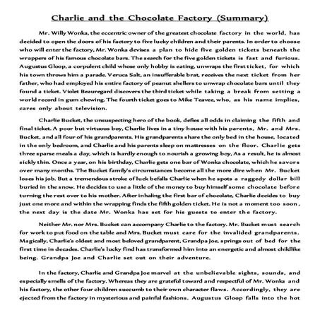Charlie & the chocolate factory | DOCX