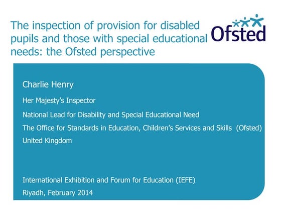 Chapter 2 special program and services for special children | PPTX