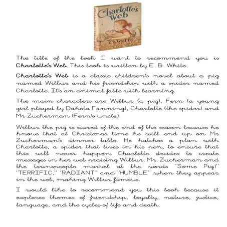 Charlotte's Web presentation by Elwyn Brooks White | PPTX