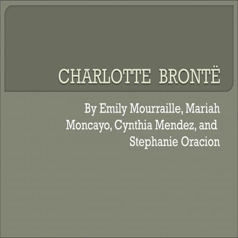 Charlotte Bronte[1][1] | PPT