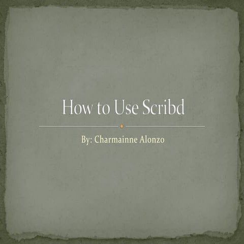 How to Use Scribd | PPT | Free Download