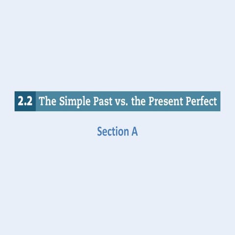Present Perfect Vs Past Simple | PPT