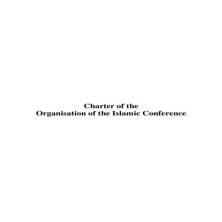OIC Charter | PDF