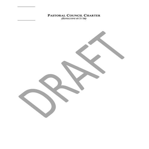 Parish PASTORAL Council Charter - 2016 | DOC