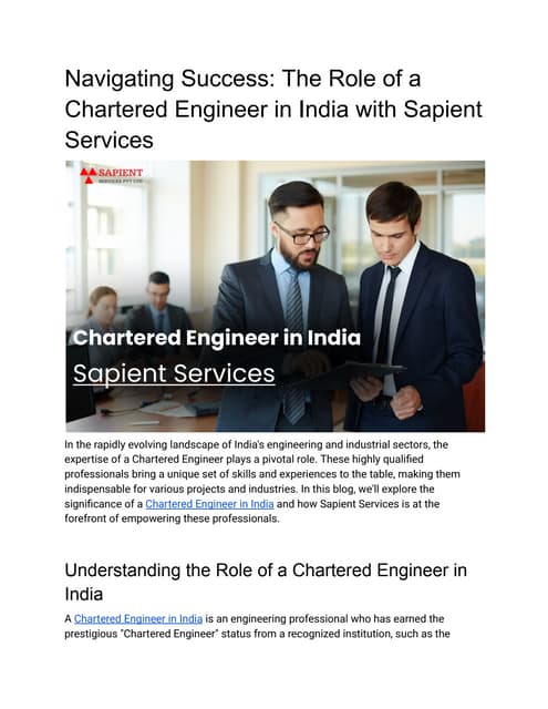 Demand and Benefits of Chartered Engineering in Delhi.docx