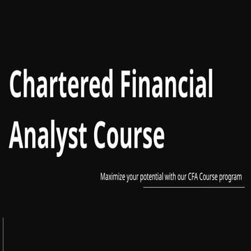 CFA training Methodology at FinTree | PDF