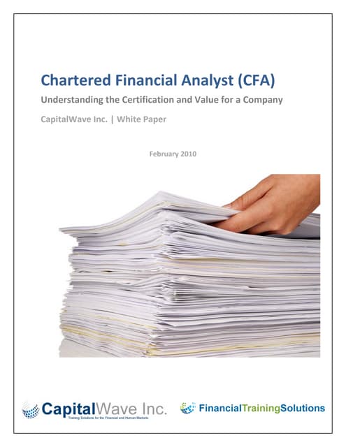 CFA Institute - Regulator and Program Recognition | PDF
