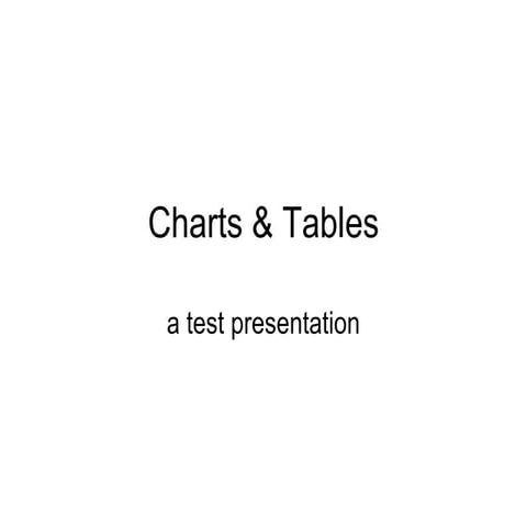 Charts & Tables | PPT