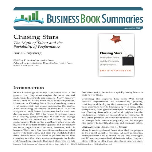 Chasing stars | PDF | Career Advice | Careers