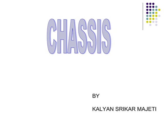 Two wheeler and its chassis | PPT