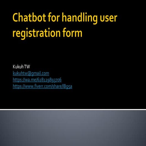 Chatbot for handling user registration form | PDF