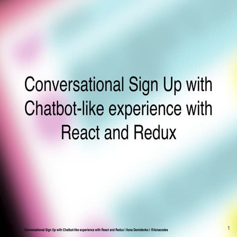 Conversational Sign Up with Chatbot-like experience with React and ...