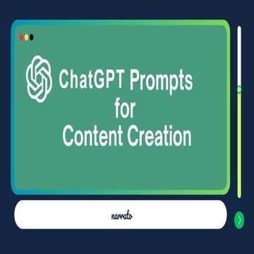 ChatGPT Prompts for Content Creation | PDF