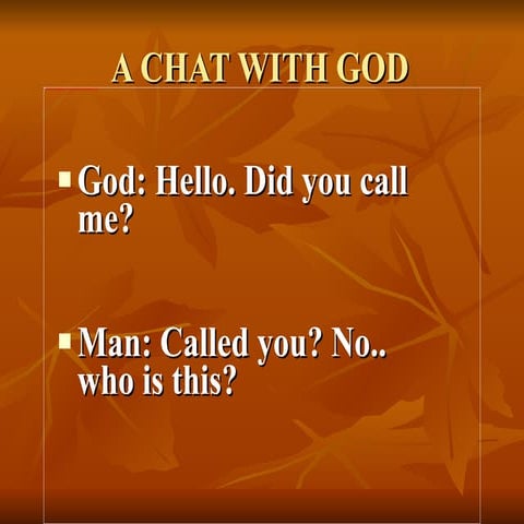 Becoming (A Conversation with God, Slideshow by: Kal-el) | PPTX