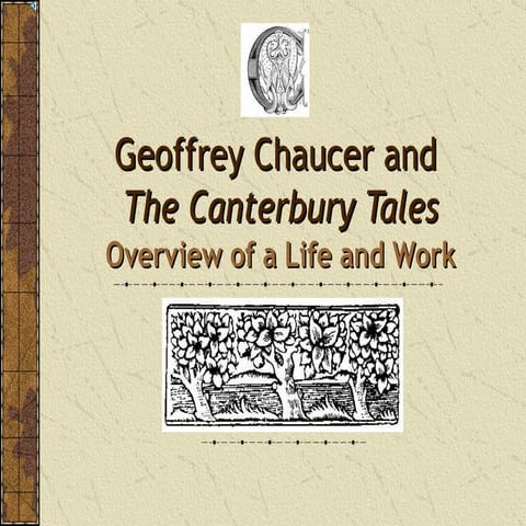 Chaucer Canterbury Tales | PPT