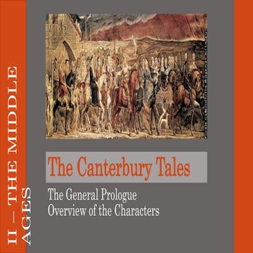 Chaucer's Canterbury Tales - General Prologue and Characters Overview ...