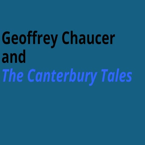 The Canterbury Tales | PPTX