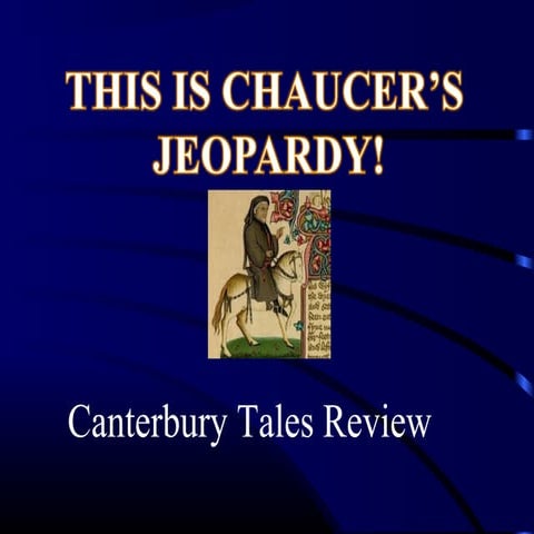 Canterbury Tales Jeopardy | PPT