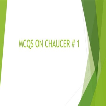 Chaucer mcqs 1.pptx for Ll competitive exam | PPT