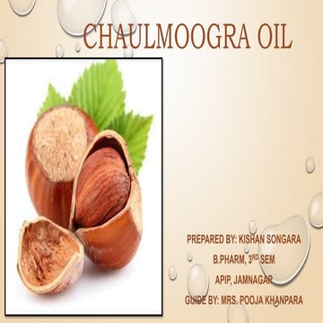 Chaulmoogra oil | PPTX
