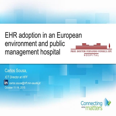 CHC15 - EHR adoption in a european environment and public management ...
