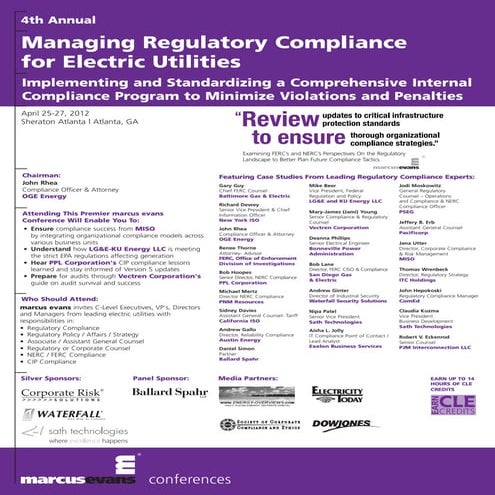 4th Annual Regulatory Compliance Final Agenda | PDF
