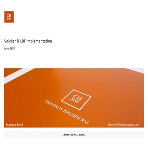 CH&Cie - Volcker & LBF implementation | PDF