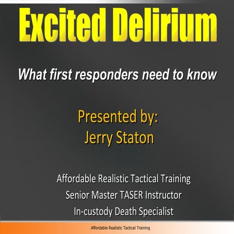 Excited Delirium | PPT