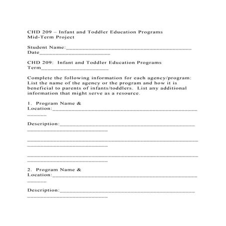 CHD 209 – Infant and Toddler Education ProgramsMid-Term Project.docx