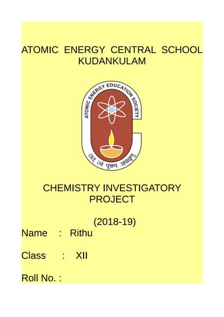 CBSE Class XII practical project on Rayon threads | DOC | Chemistry ...