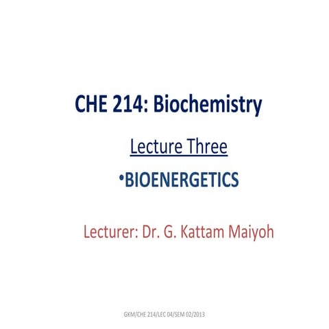 Che 214 lecture 04 | PPT