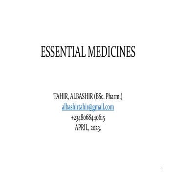 ESSENTIAL MEDICINES | PPTX