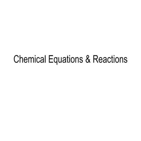 Balancing Equations and Reactions | PPTX | Chemistry | Science