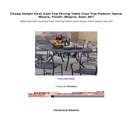 Cheap delphi oval cast top dining table cast top pattern spiral weave ...