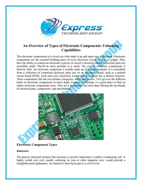 Introduction to Basic Electronics | PPTX